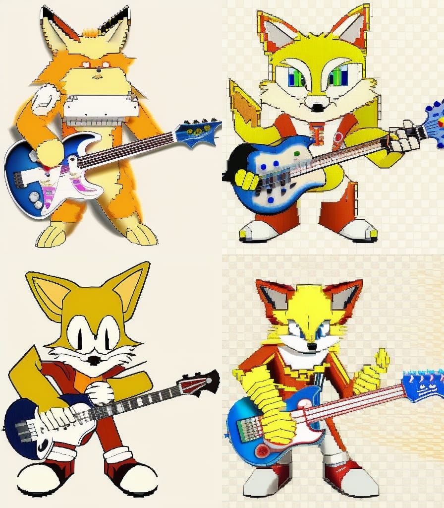Tails the fox sonic the hedgehog style playing sterling cutlass ...