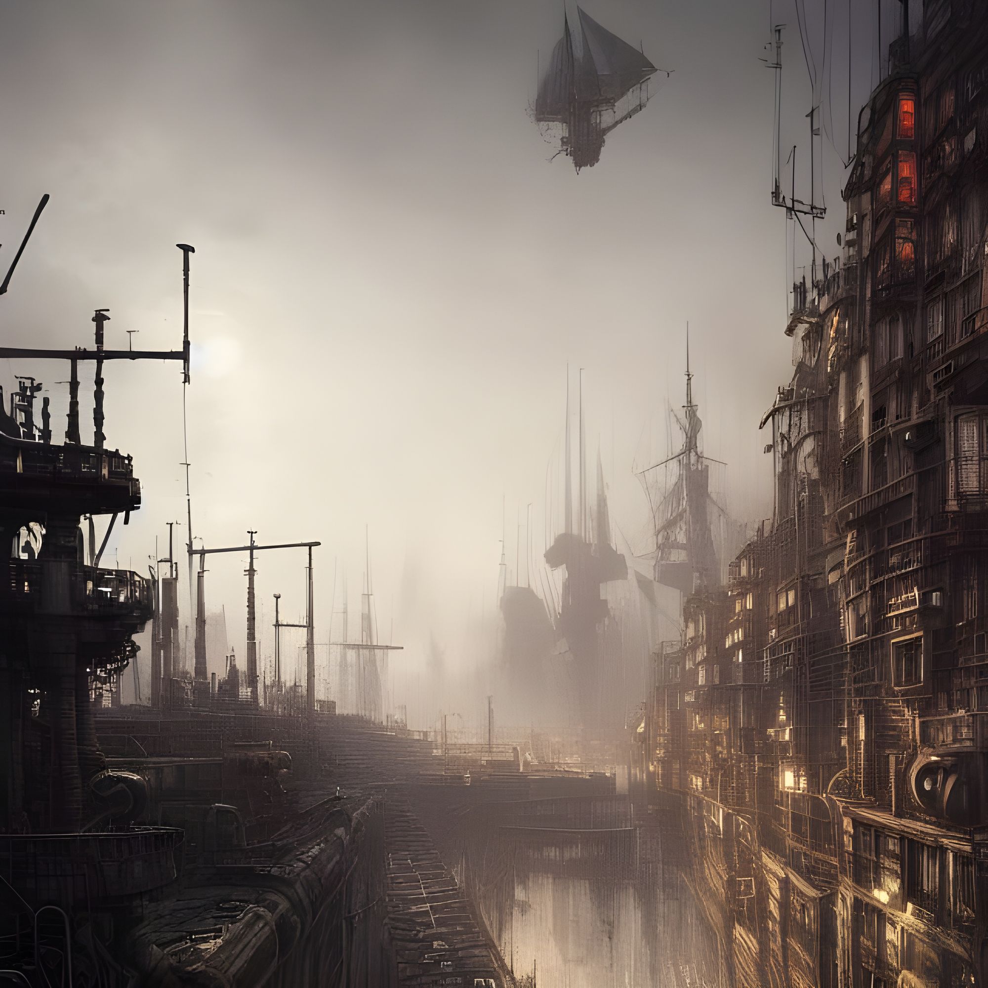 Steampunk Dockyards XLVI : r/nightcafe