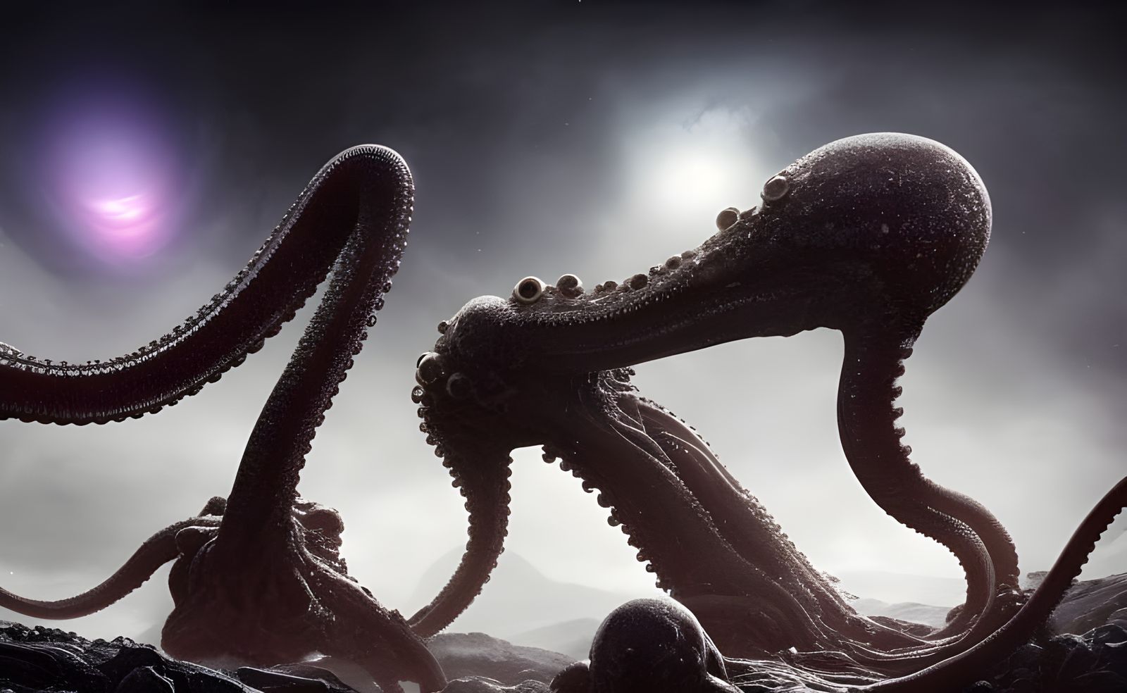 Alien Giant Octopus - AI Generated Artwork - NightCafe Creator