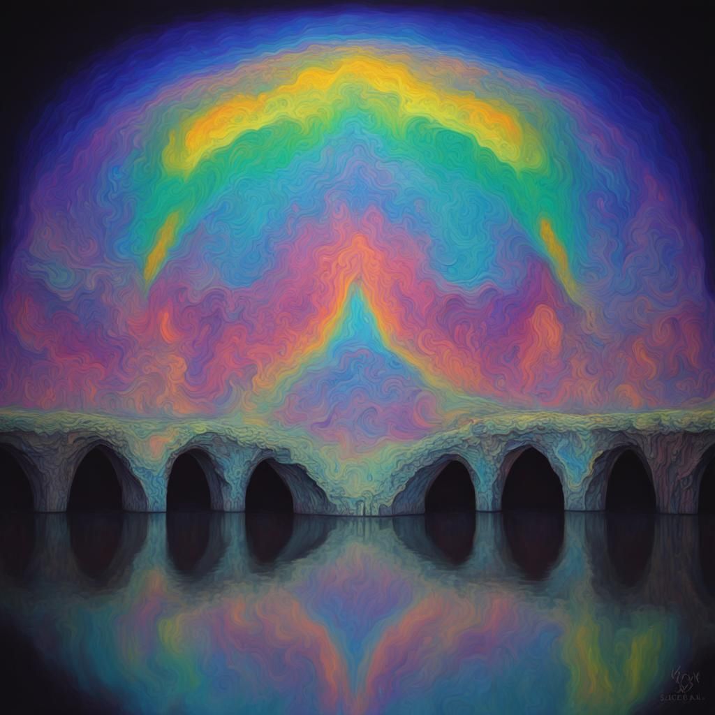 Bifrost the Rainbow Bridge - AI Generated Artwork - NightCafe Creator