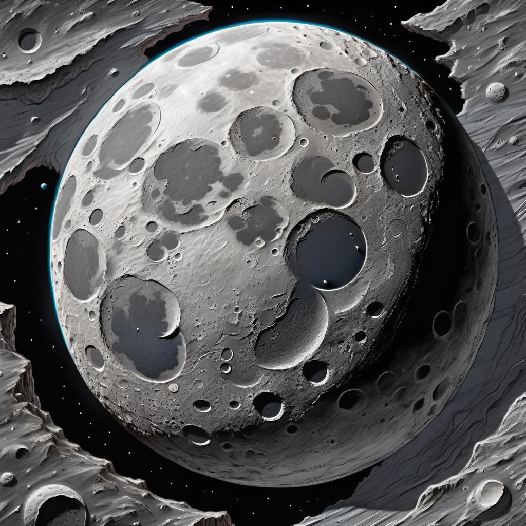 2D Map of the Moon - AI Generated Artwork - NightCafe Creator