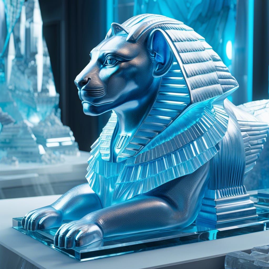 Ice sphinx - AI Generated Artwork - NightCafe Creator