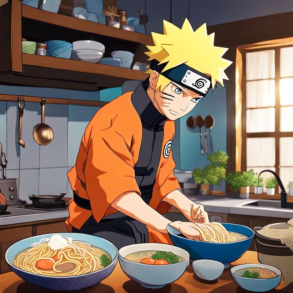 Chef Naruto Preparing Ramen Pt. 1 - AI Generated Artwork - NightCafe ...