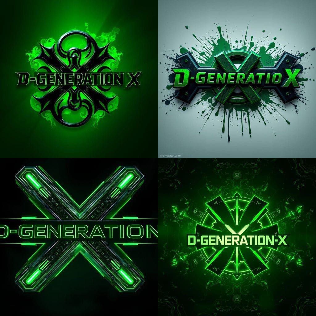 DX Logo in Fantastical Green Black Fantasy Concept... - AI Art