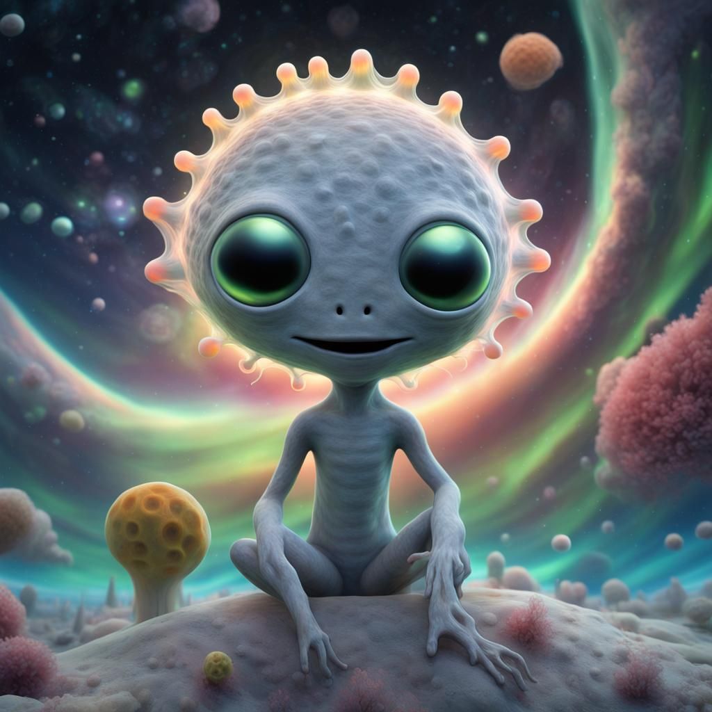 Bobble head amoeba alien - AI Generated Artwork - NightCafe Creator