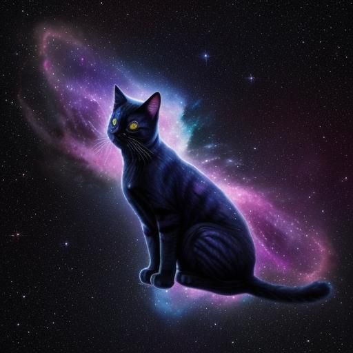 Cat in the nebula - AI Generated Artwork - NightCafe Creator