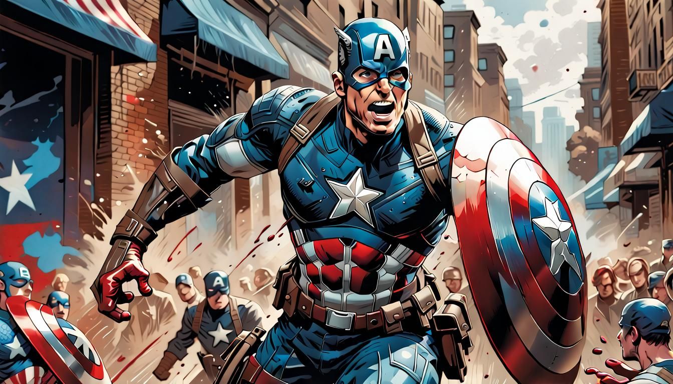 Captain America - AI Generated Artwork - NightCafe Creator