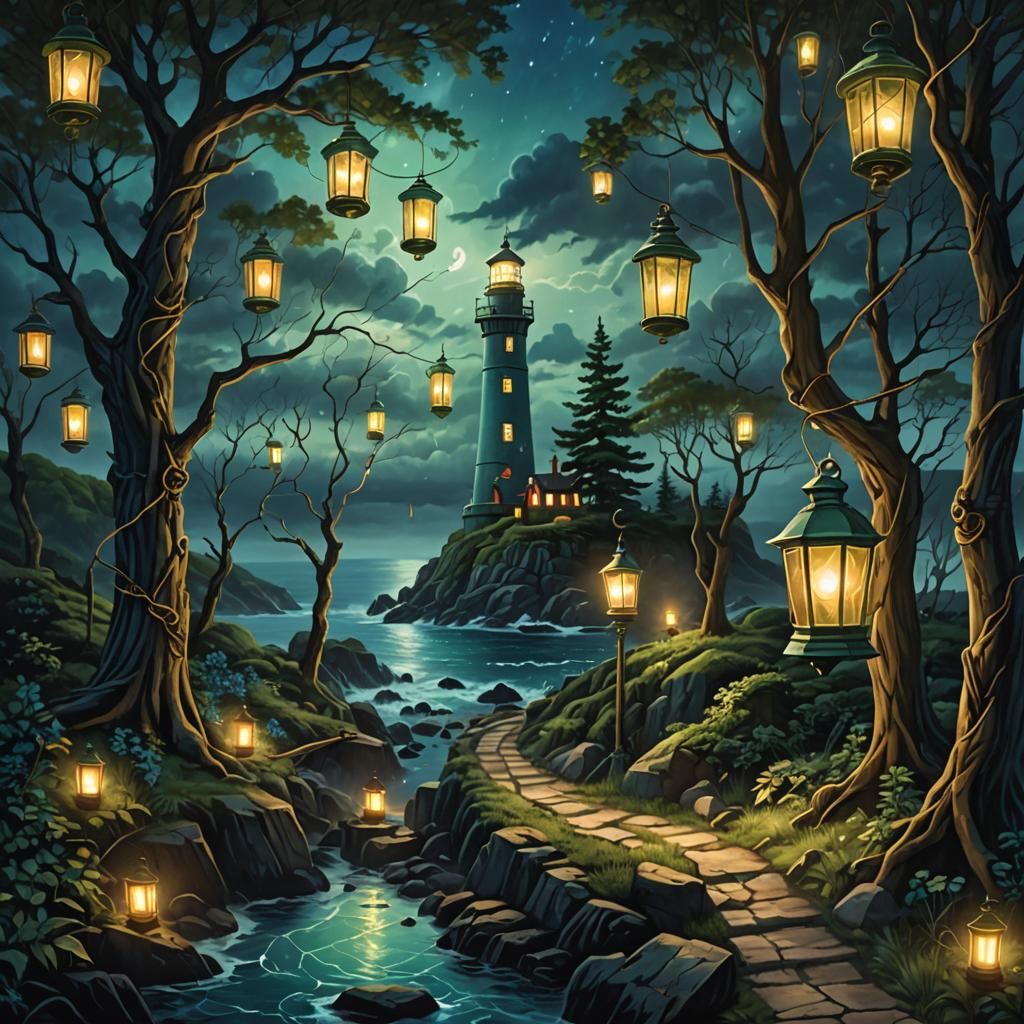 Illuminated Path - AI Generated Artwork - NightCafe Creator
