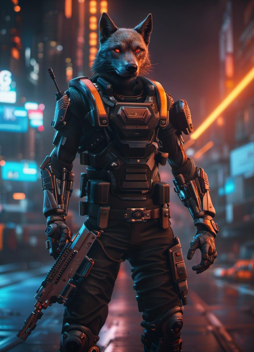 Another black wolf - AI Generated Artwork - NightCafe Creator