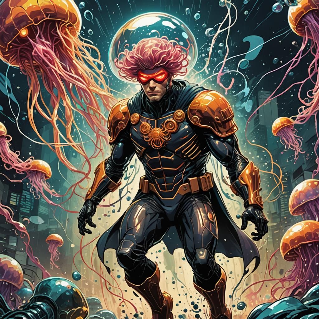 Jellyfish Man - AI Generated Artwork - NightCafe Creator