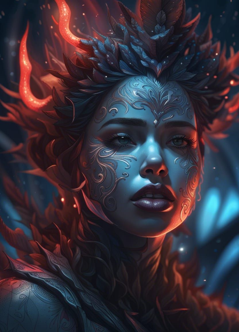Icy Red Queen - AI Generated Artwork - NightCafe Creator
