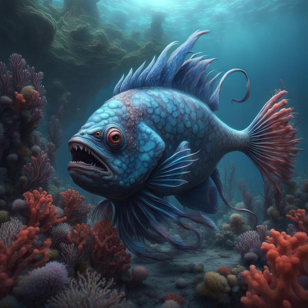 Zombie Fish - AI Generated Artwork - NightCafe Creator
