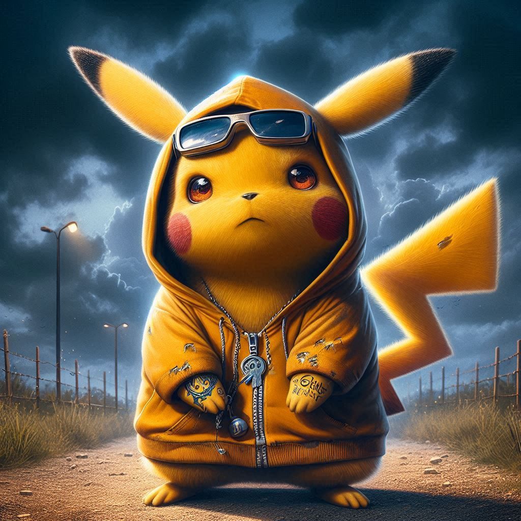 pikachu as a thug - AI Generated Artwork - NightCafe Creator