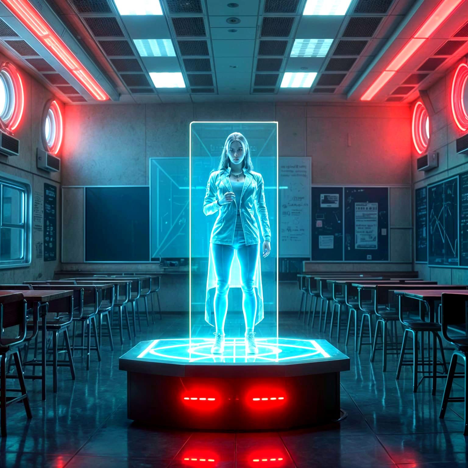 Hologram teacher of the future schools
