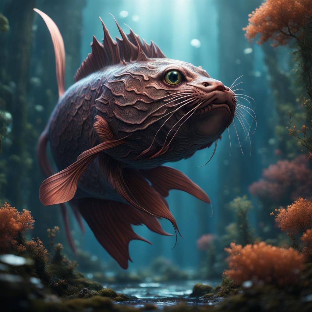 Whisker fish - AI Generated Artwork - NightCafe Creator
