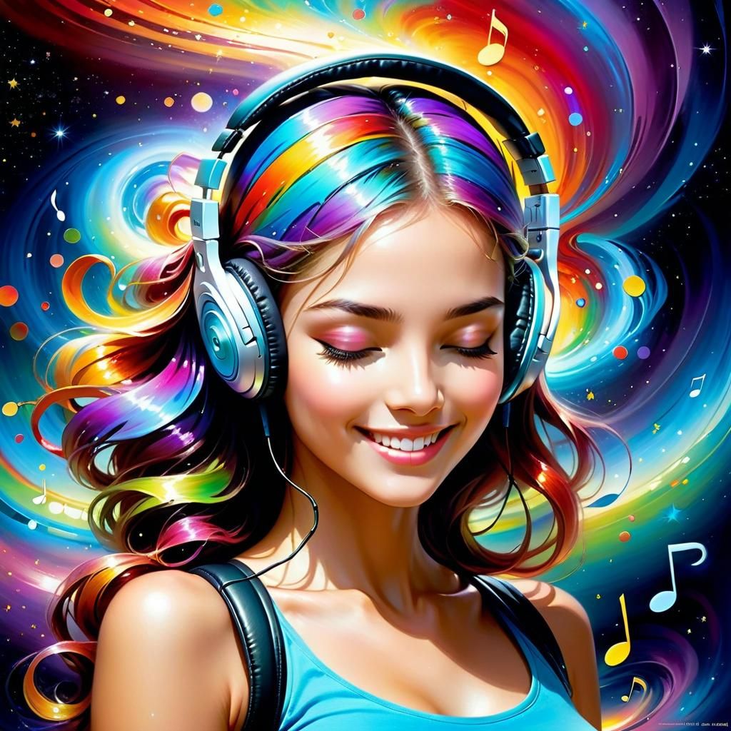 Colorful Journey into Sound and Music - AI Generated Artwork - NightCafe Creator