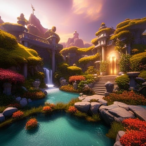 Secret garden - AI Generated Artwork - NightCafe Creator