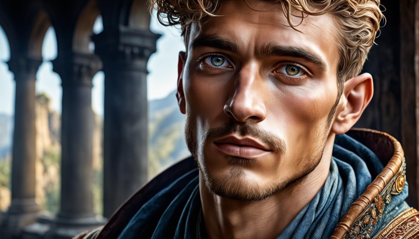 Portrait of a young male model intricate details, HDR, beautifully shot ...