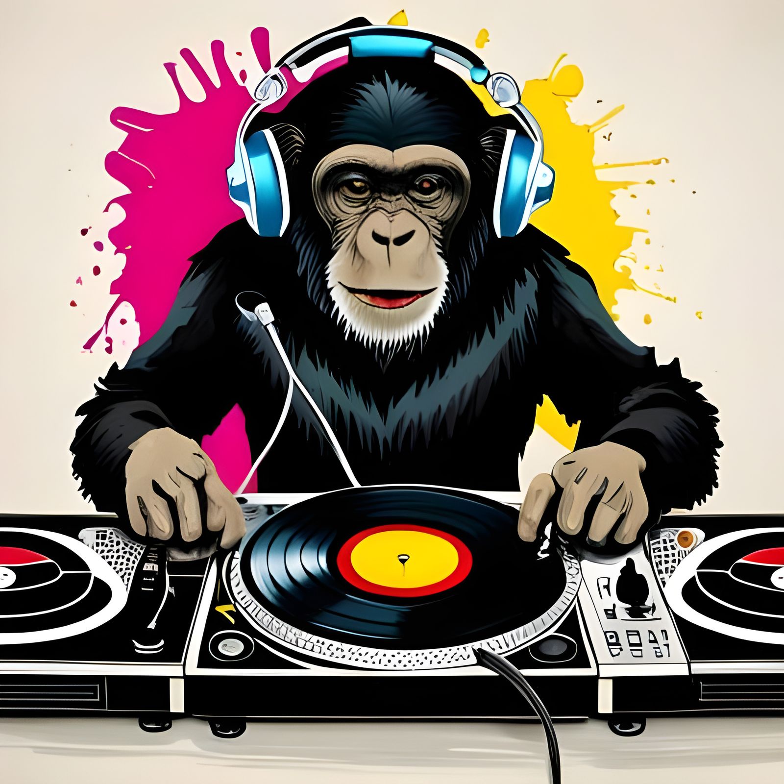 Chimp DJ - AI Generated Artwork - NightCafe Creator