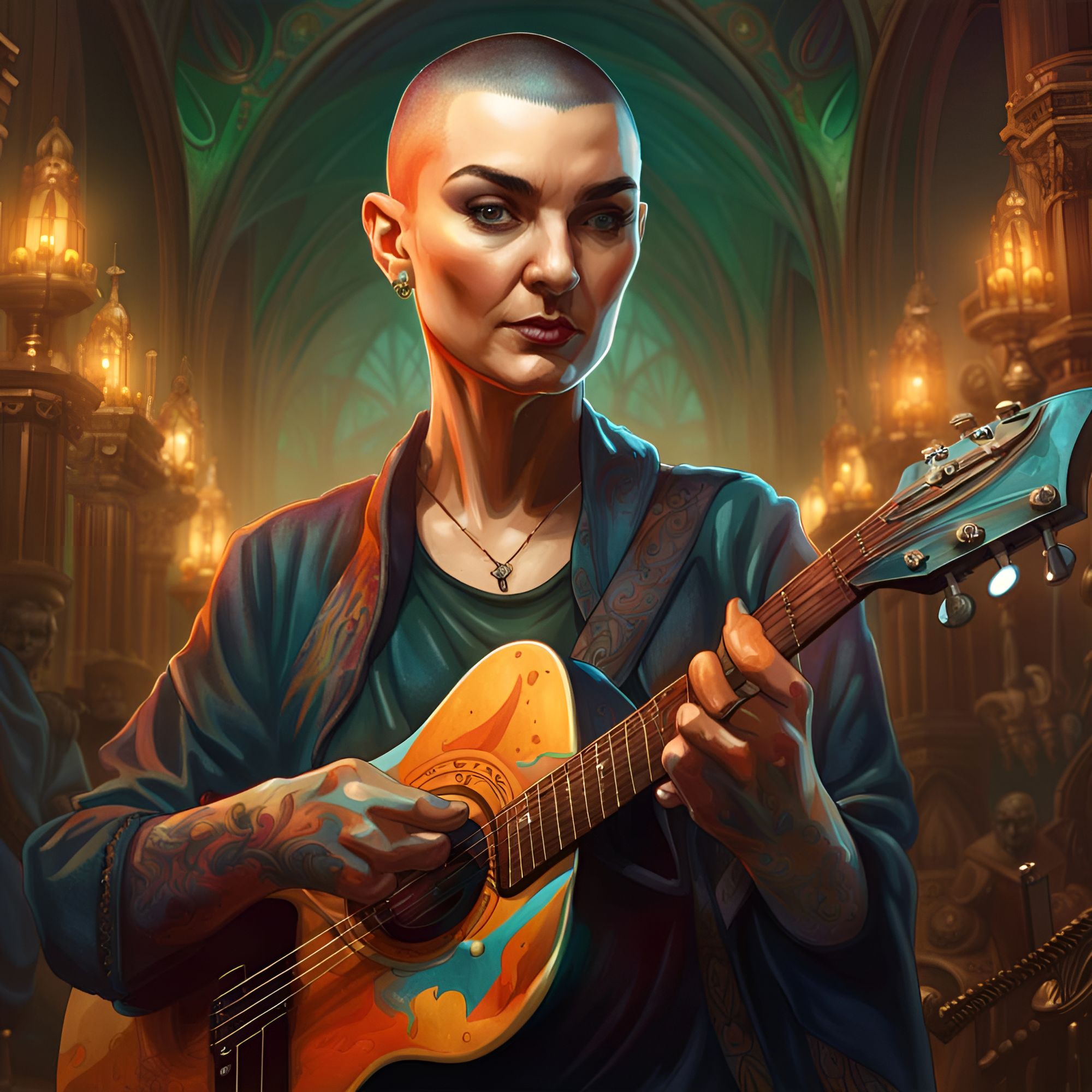 RIP Irish music legend Sinead O'Connor : r/nightcafe