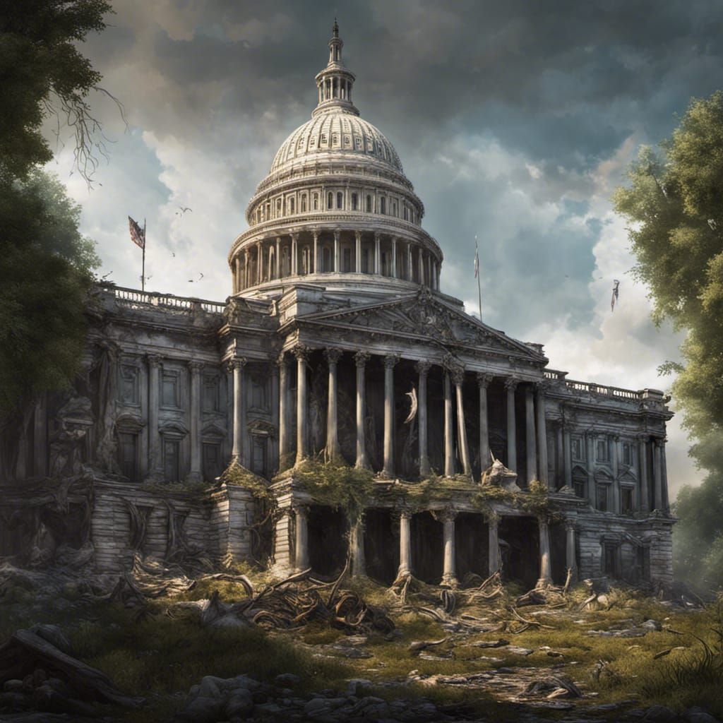 Post-Apocalyptic Washington DC Capitol Building - AI Generated Artwork ...