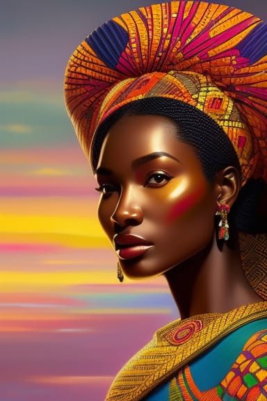 A beautiful African woman. - AI Generated Artwork - NightCafe Creator