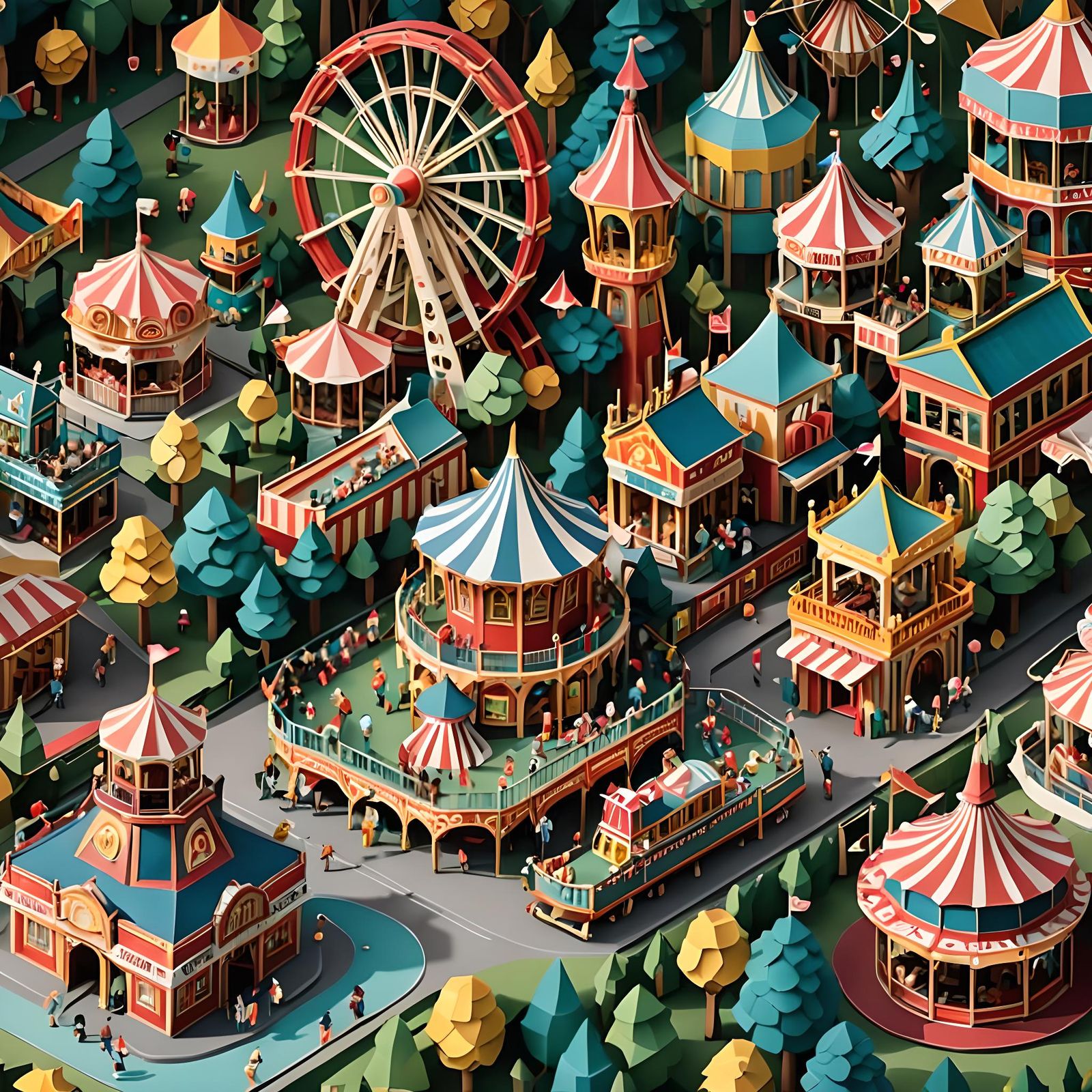 Amusement Park - AI Generated Artwork - NightCafe Creator
