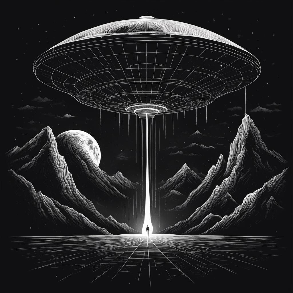 UFO landing - point. - AI Generated Artwork - NightCafe Creator