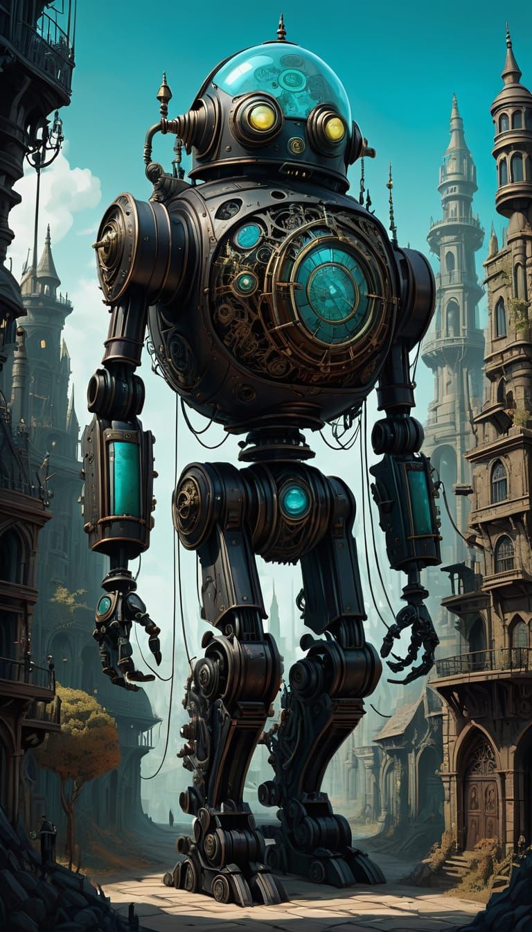 Fantasy AI Art, Real Cartoon XL v4, 2025, Robot