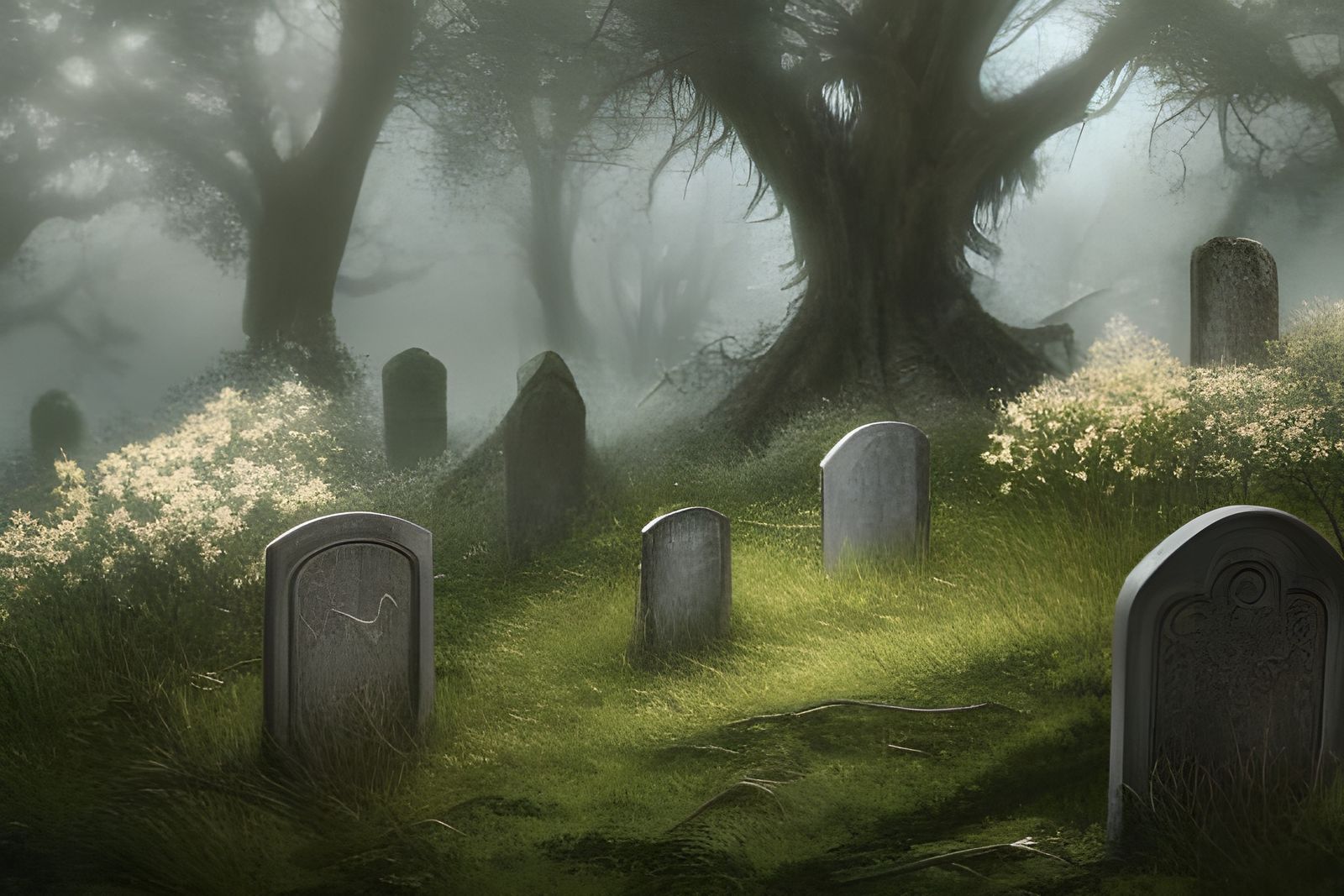 Forgotten Cemetery - AI Generated Artwork - NightCafe Creator
