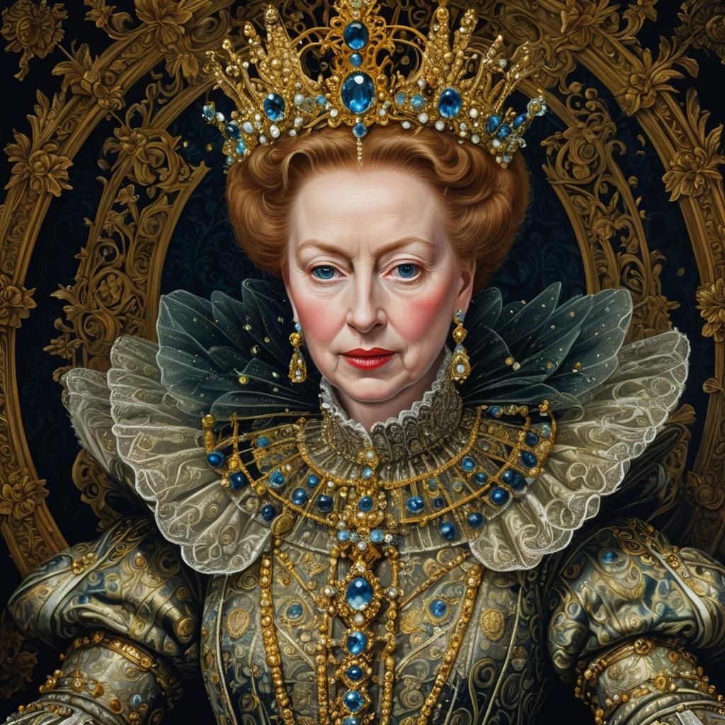 portrait of Queen Elizabeth I - AI Generated Artwork - NightCafe Creator