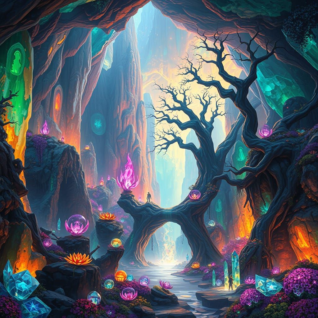 Magic Cavern 2 - Mystical Crystal Caverns in Vibrant, Irides...