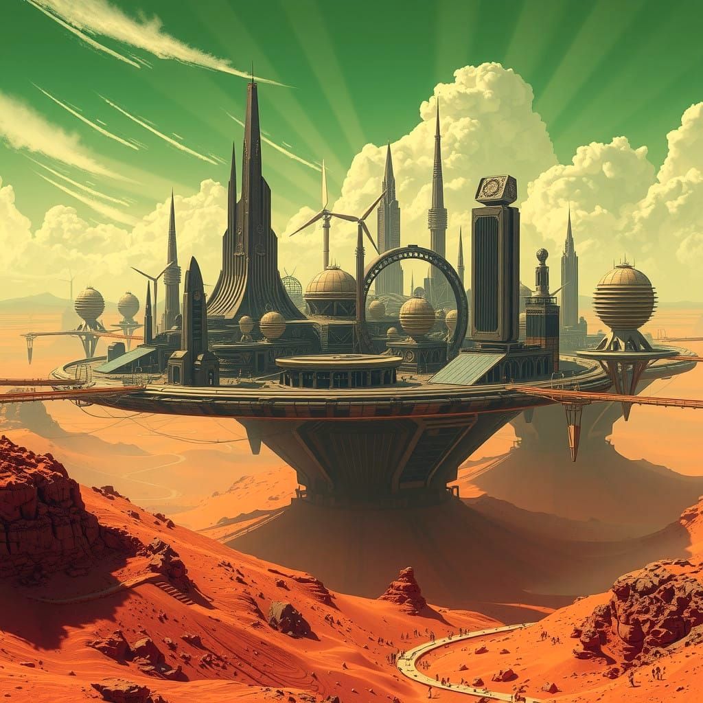 Solarpunk Utopia: Solar Platform Megacity