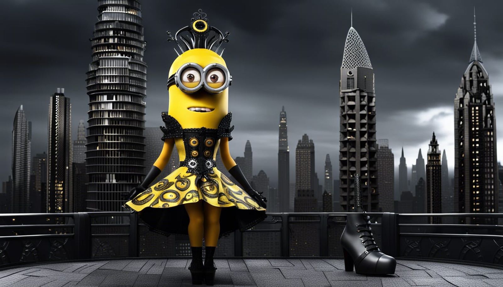 A captivating 3D rendering of a "Despicable Me" minion transformed into ...