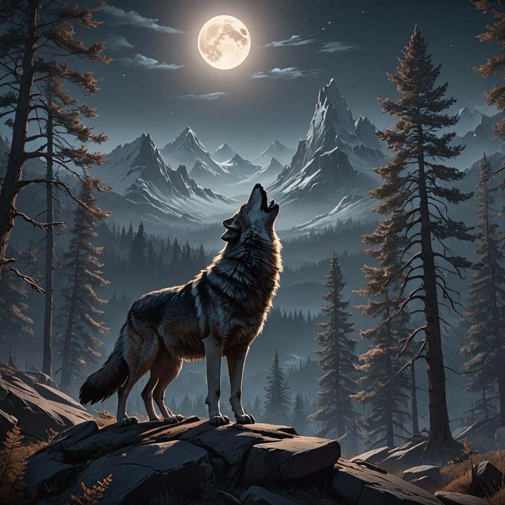 Lone Wolf - AI Generated Artwork - NightCafe Creator