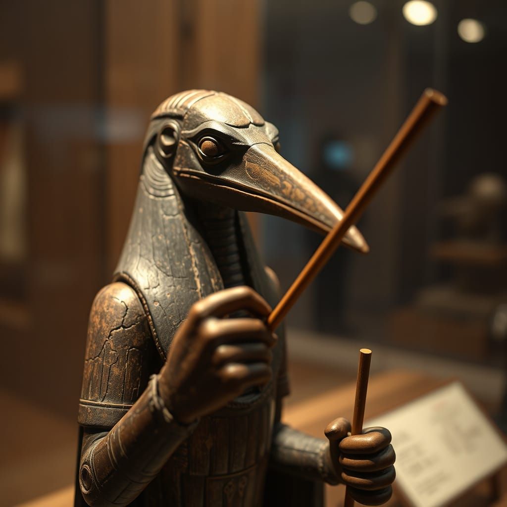 Thoth. 1000 BCE. Anaglyphic museum.