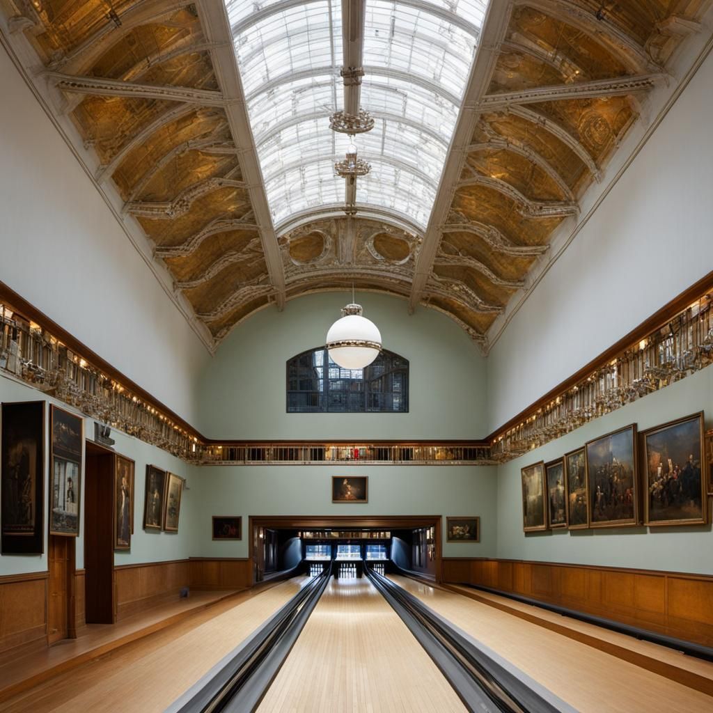 Why do bowling pins fall in a museum? (2) - AI Generated Artwork ...