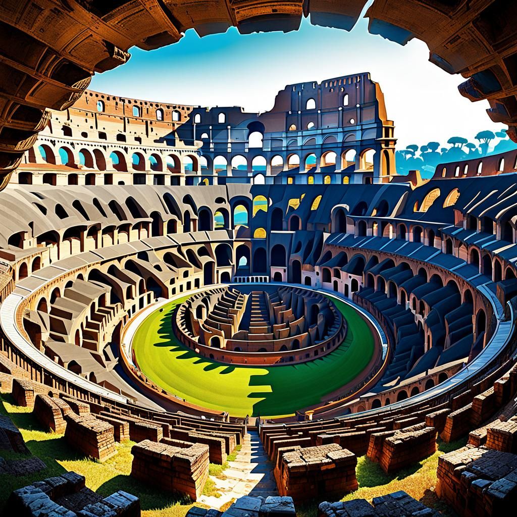 The ruined Colosseum is like a broken cup of the breakfast of the ages ...