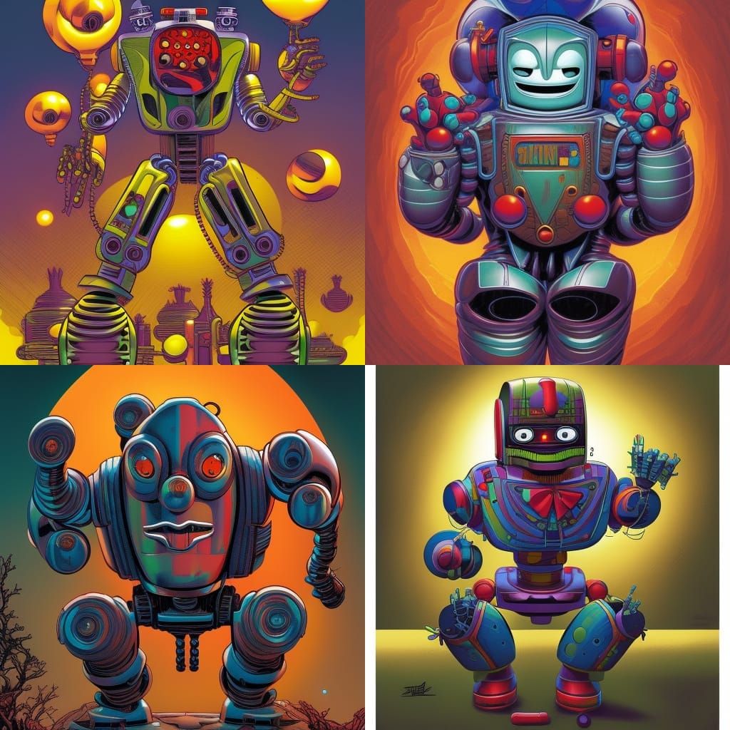 Robot Clown - AI Generated Artwork - NightCafe Creator