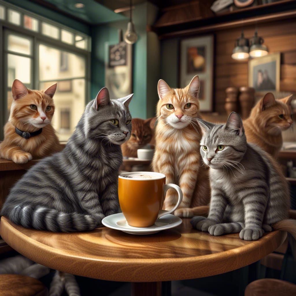 Cat's Caffe - AI Generated Artwork - NightCafe Creator