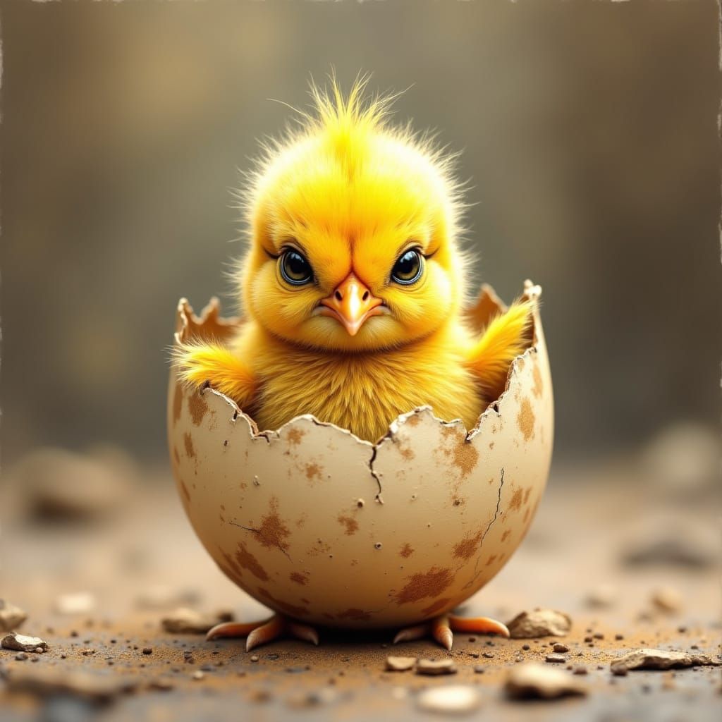 A very grumpy chick