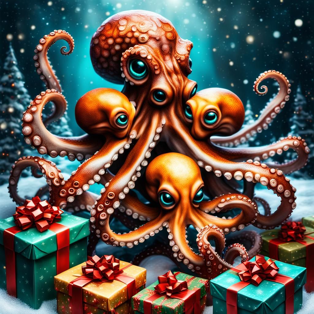 Octo-Fam-Mas - AI Generated Artwork - NightCafe Creator