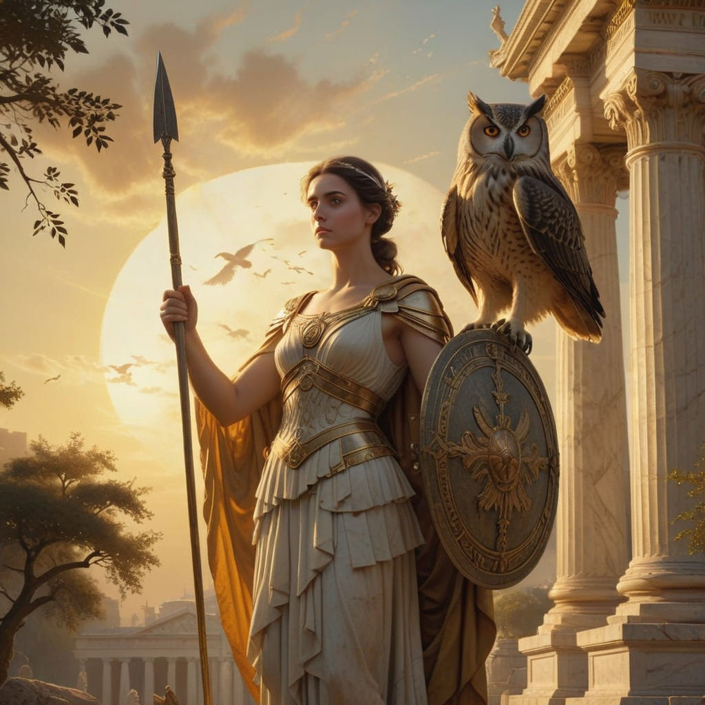 Athena, Greek goddess of wisdom, war, and crafts
