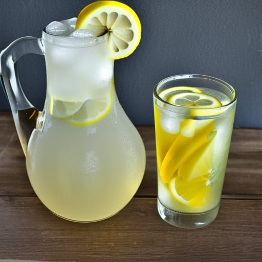 a cold pitcher of lemonade - AI Generated Artwork - NightCafe Creator