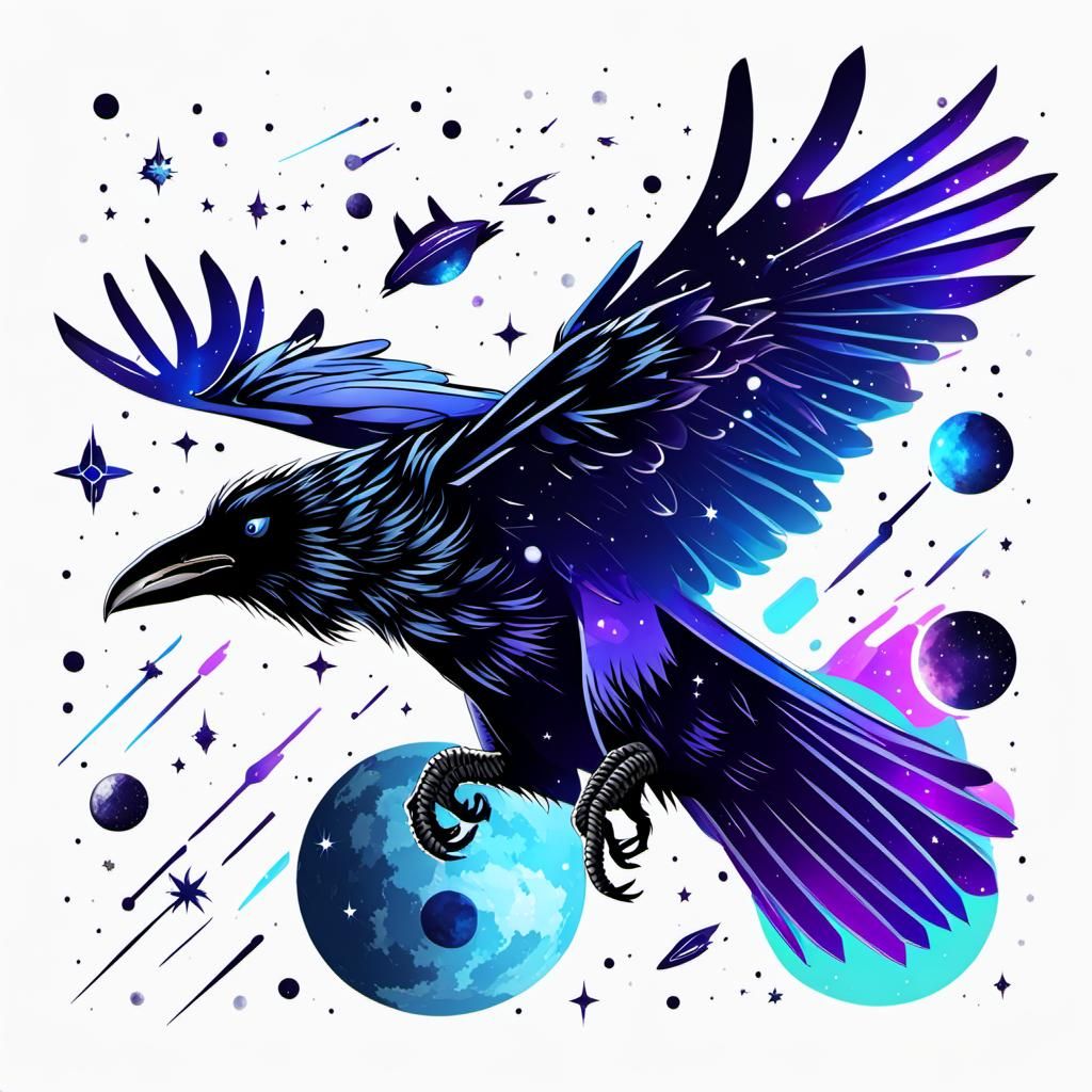 Space raven - AI Generated Artwork - NightCafe Creator