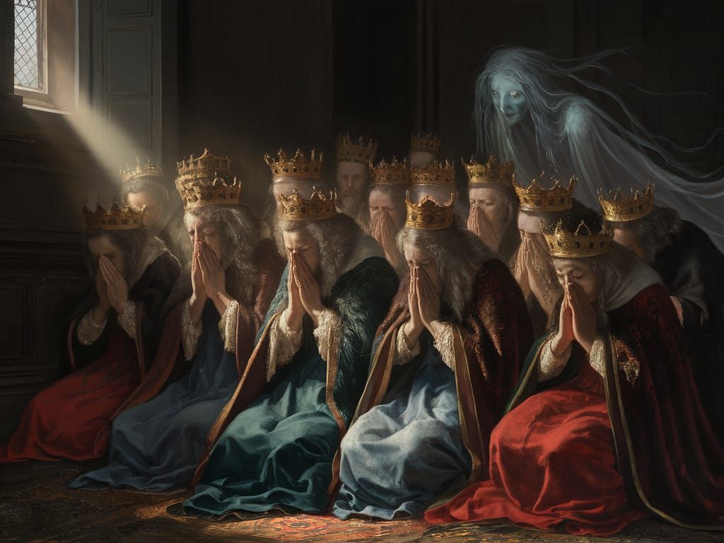 Crestfallen kings and queens comforting in their faith, unbeknownst to ...