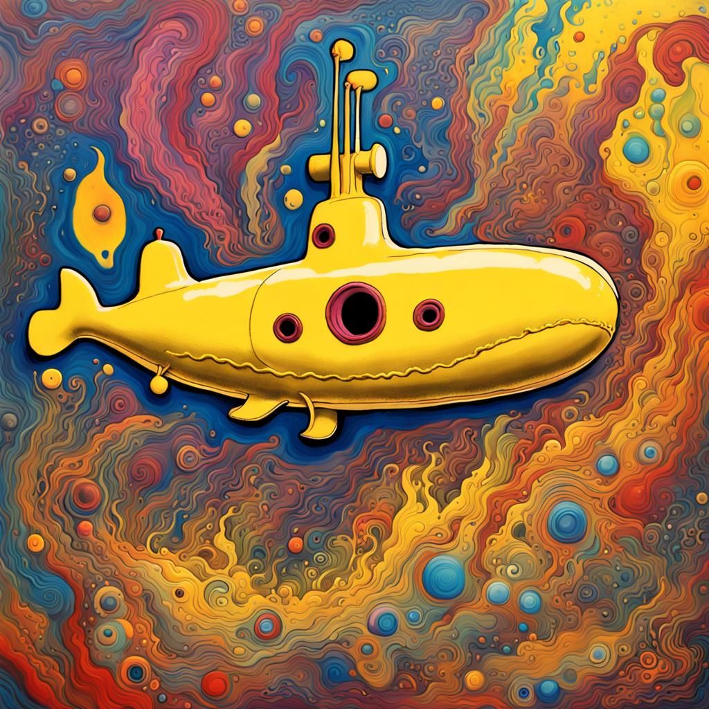 {Dreamcore: 1.5}, splash art, liquid painting of a bright yellow ...
