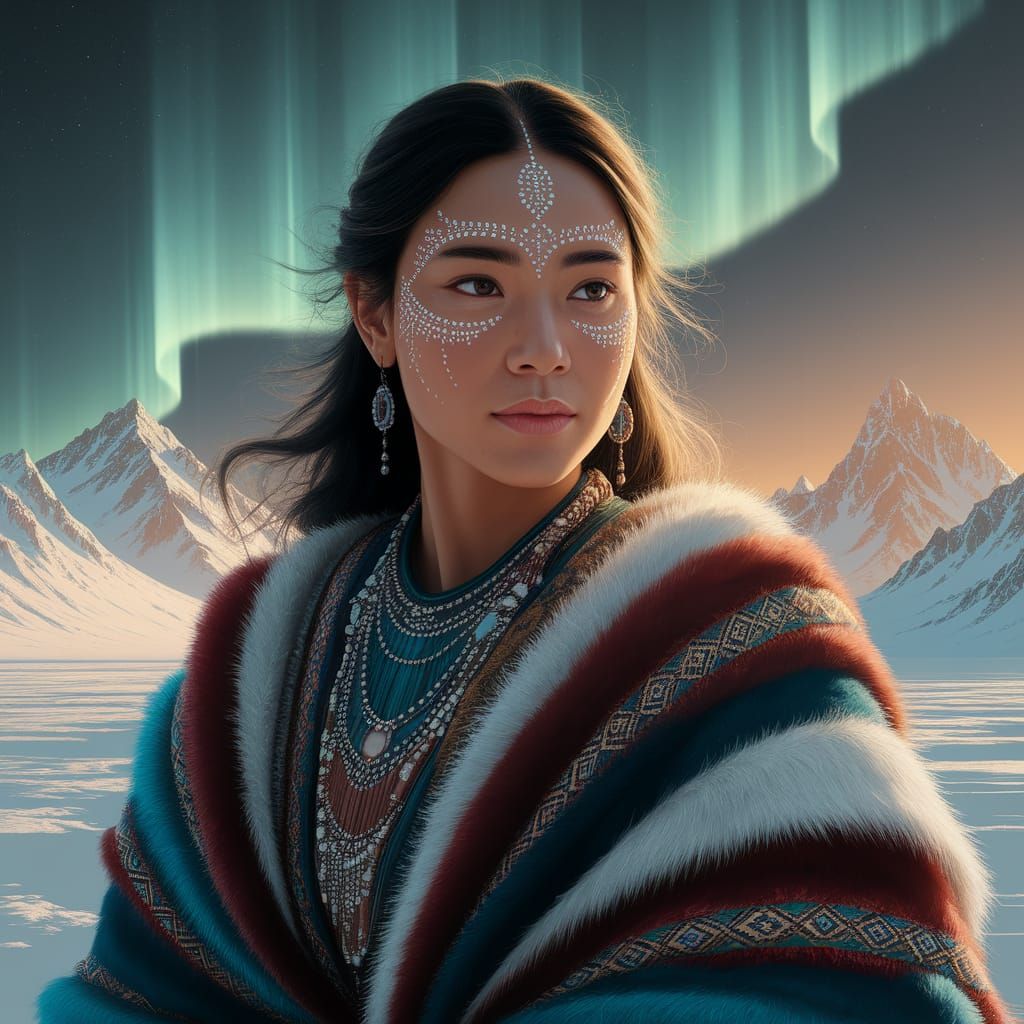 Inuit Woman Portrait - Inuit Woman Portrait