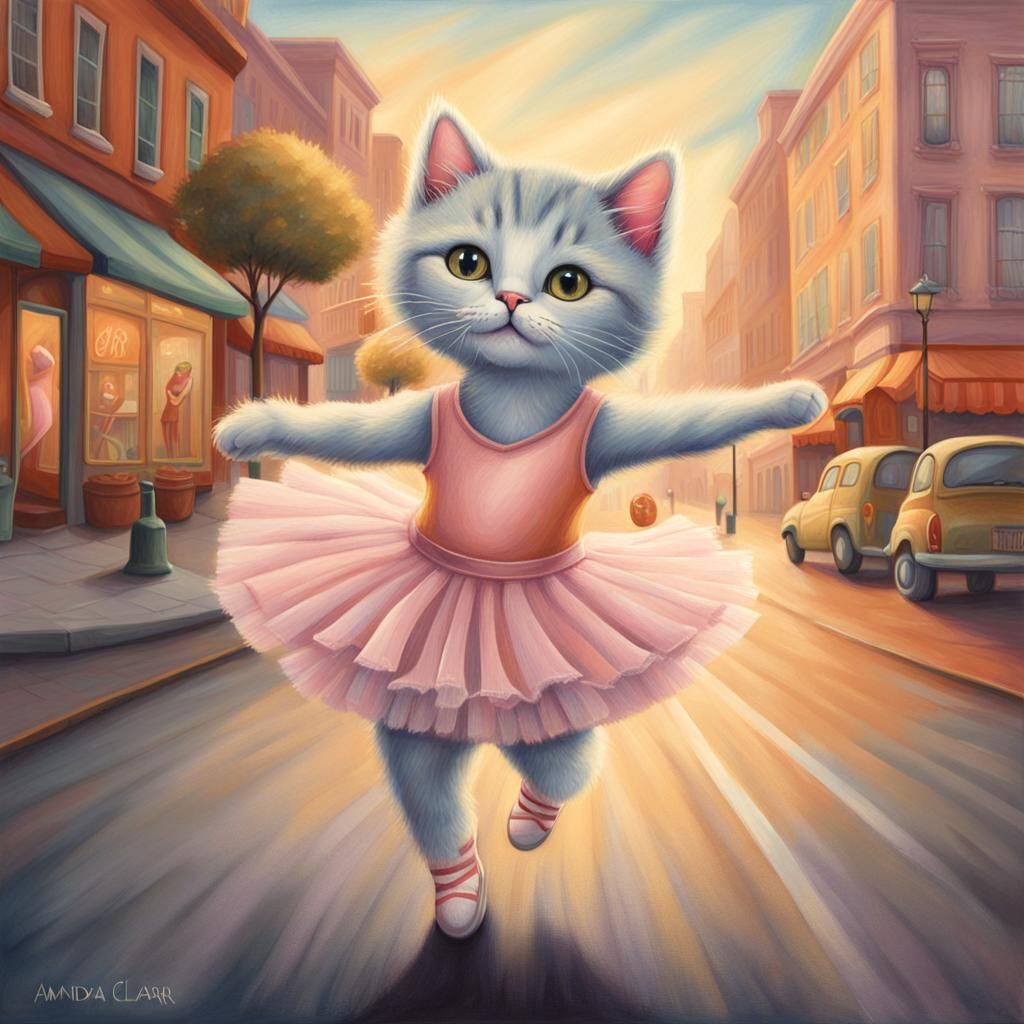 ballet kitty - AI Generated Artwork - NightCafe Creator