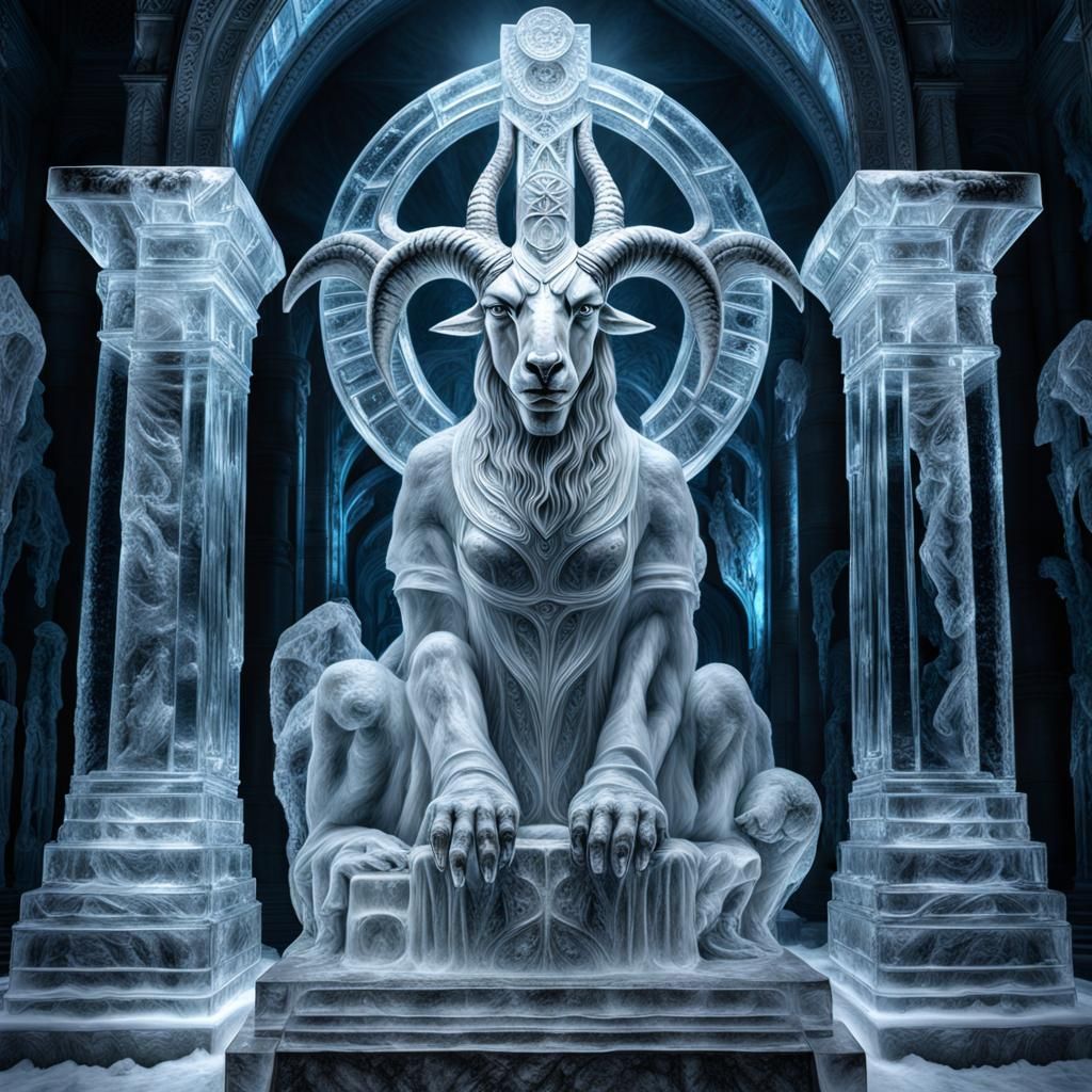 Ice Goat - AI Generated Artwork - NightCafe Creator
